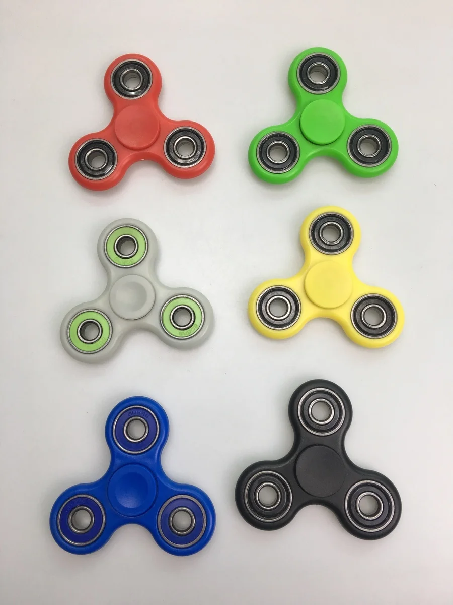 Fingers rotate toy metal triangle fingertips spinning top children's ...