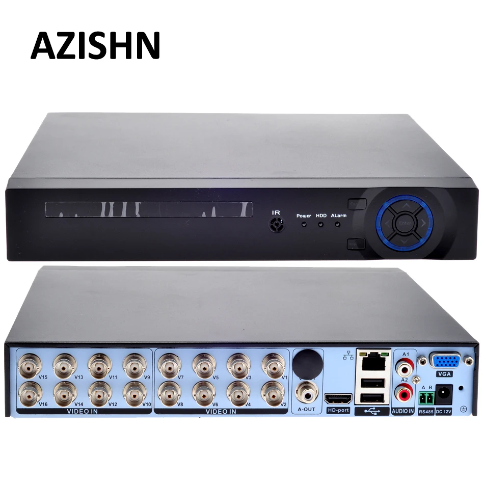 Azishn hd completo 16ch ahd dvr 1080n híbrido: 8ch ahd 1080n + 8ch ip ...