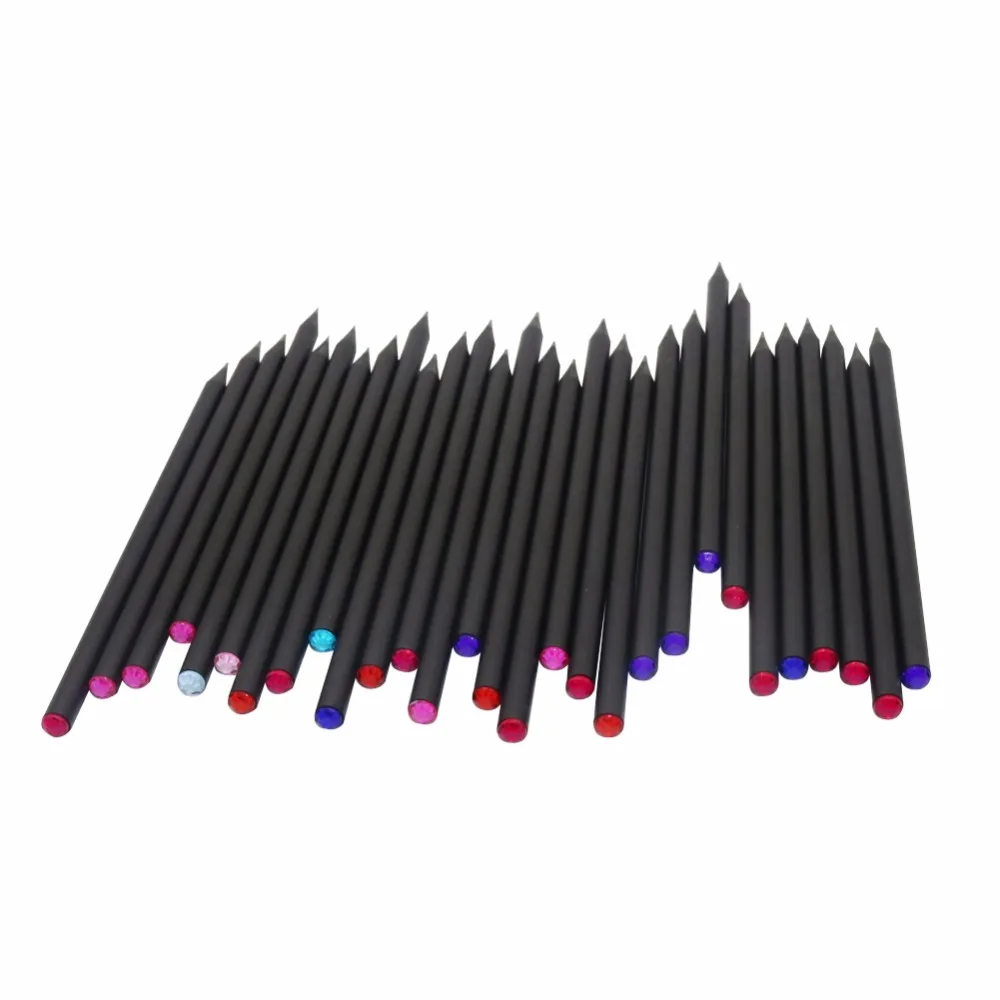 10 PCS DIY Cute Pencil HB Diamond Color Pencil Stationery Items Drawing ...