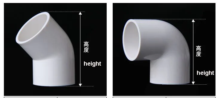 gogo PVC pipe joints tee fitting 3 way 4 way 45 degree 90 degree right ...