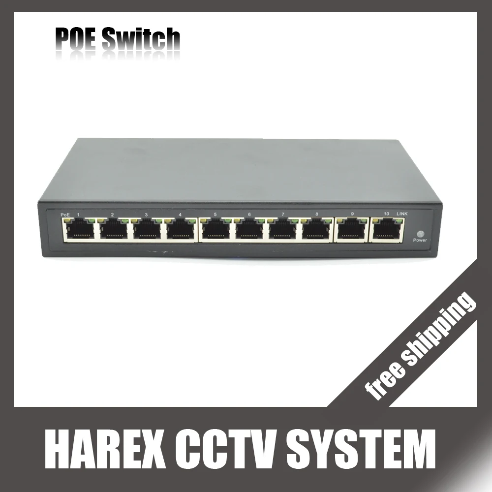 10 puertos de 10/100Mbps con interruptor POE de 8 puertos (6 puertos ...