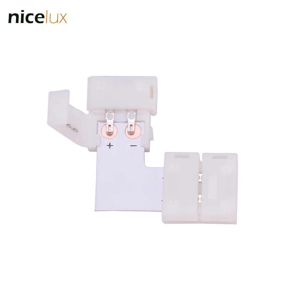 5 Pcs Led Strip Connector L Shape 2 Pin For 10mm Smd 5050 Single Color ...