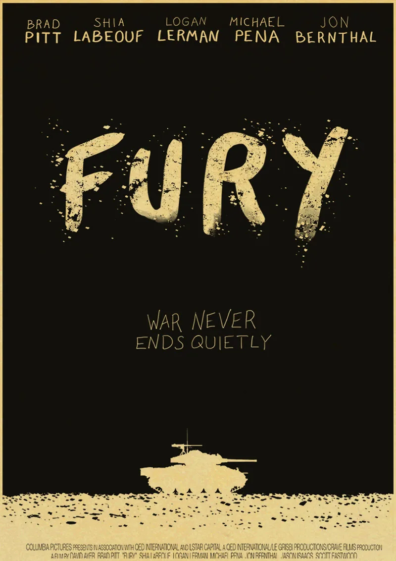 Brad Pitt Fury Poster