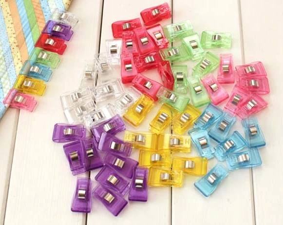 50 pieces 3.5*2cm Small Plastic Clips, Quilt Clips 5 Color to Choose ...