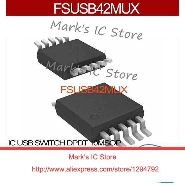 Fsusb42mux ic의 usb 스위치 dpdt 10 msop FSUSB42MUX|usb mini hub 4 port|usb ...
