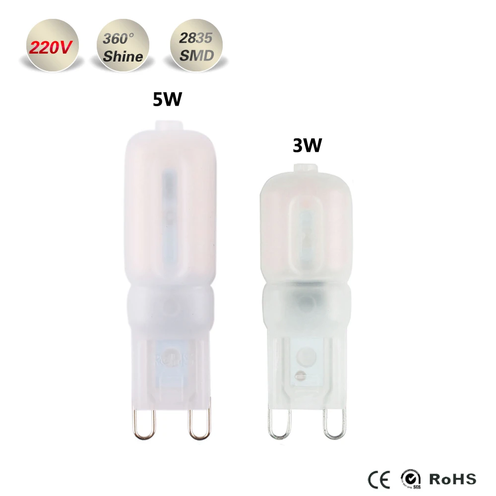 Mini G9 Lamp LED Dimmable Light 3W 5W SMD2835 PC Cover 110V 220V G9 LED ...