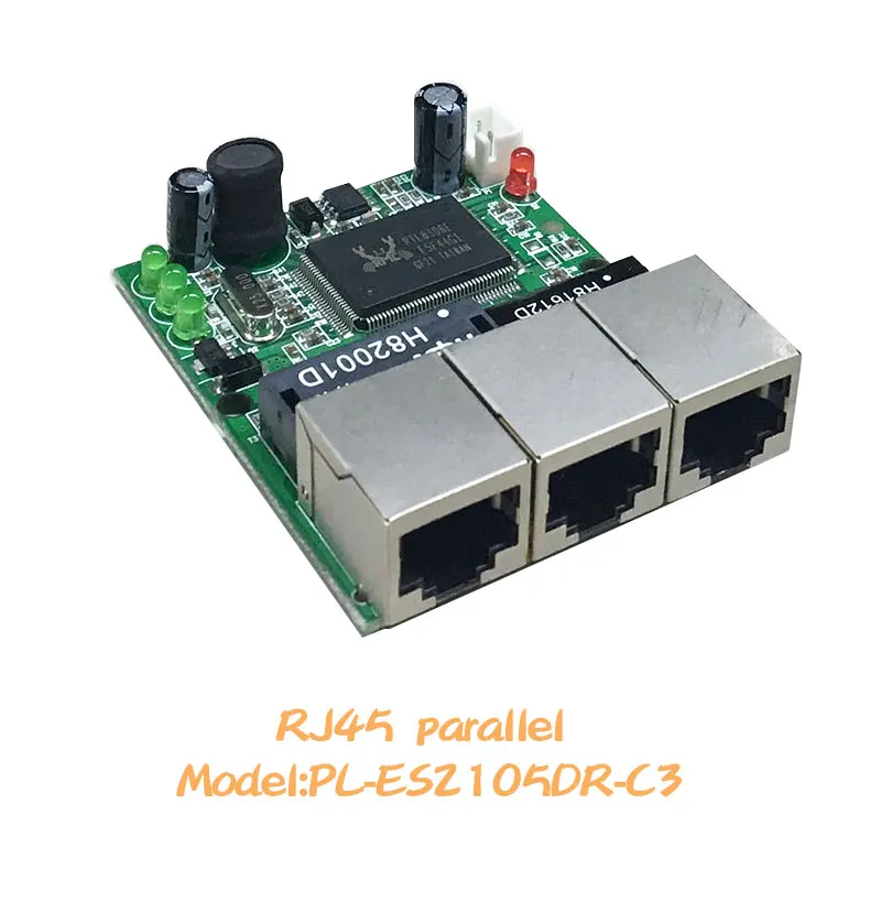 Realtek RTL8306E чипсет 90/180 градусов RJ45 3 порта мини ethernet ...