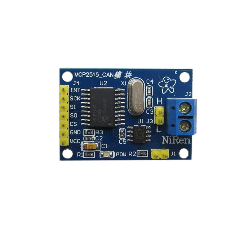 Free Shipping 5pcslot Mcp2515 Tja1050 Receiver Spi 51 Mcu Routine Can Bus Module In Rigid Pcb 