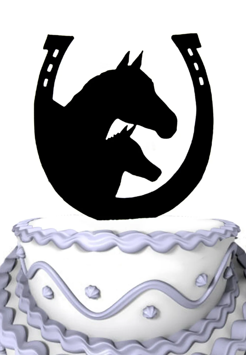 Horseshoe Wedding Cake Toppers