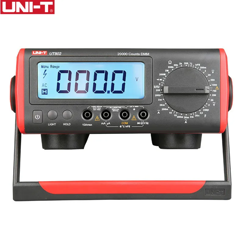 UNI-T UT802 LCD Display Bench Type Digital Multimeters Volt Amp Ohm ...