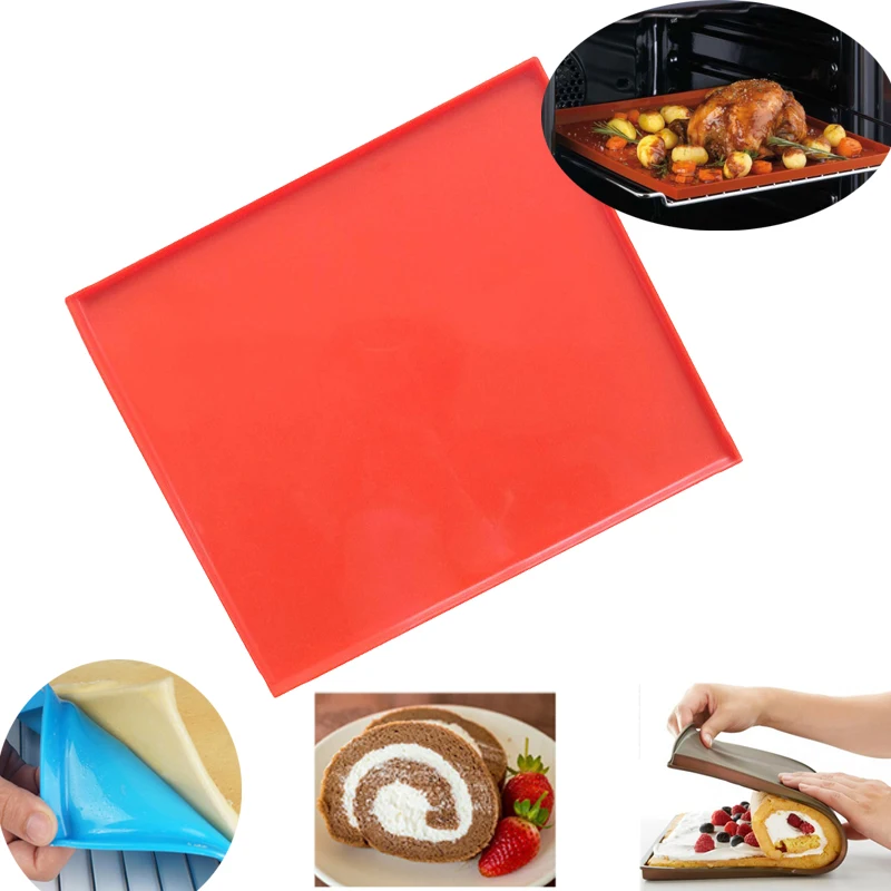 Non Stick Silicone Baking Mat Pad Swiss Roll Baking Sheet Rolling Dough ... Non Stick Silicone Baking Mat Pad Swiss Roll Baking Sheet Rolling Dough ...