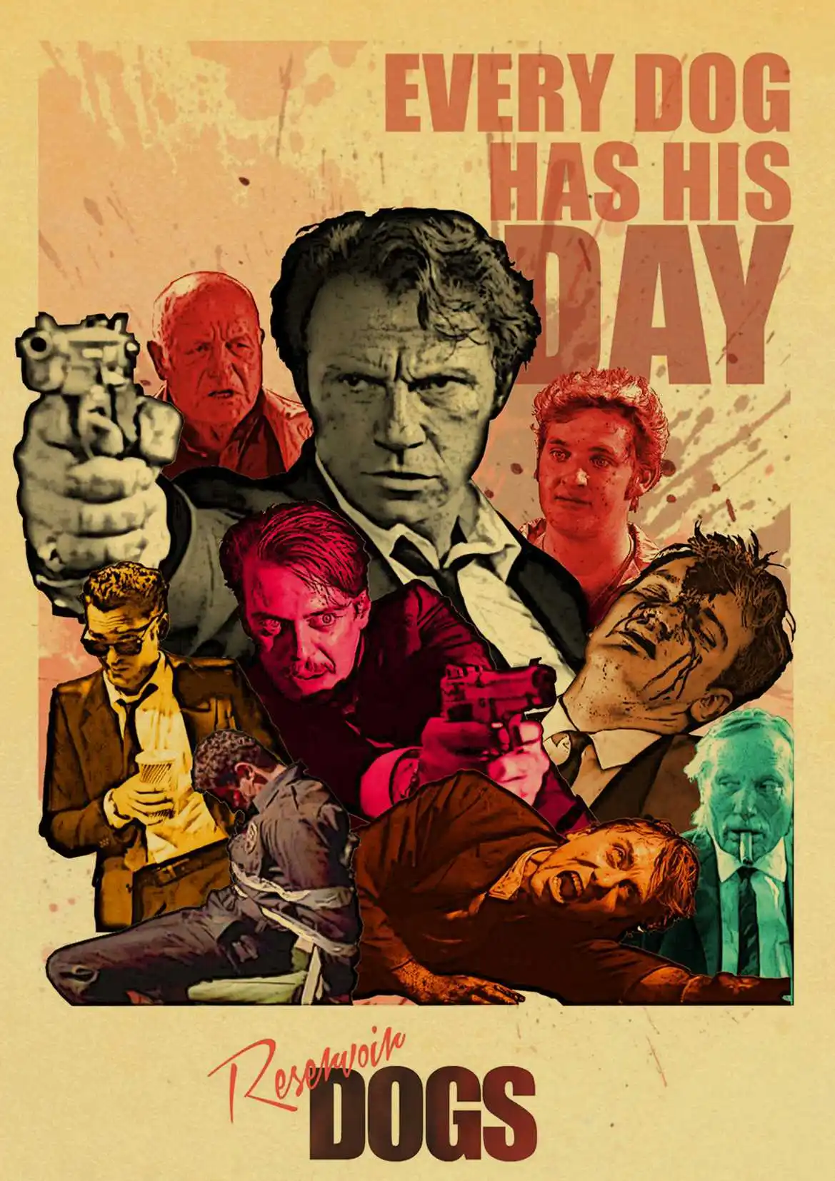 Quentin Tarantino series movie poster Reservoir Dogs kraft paper high ...