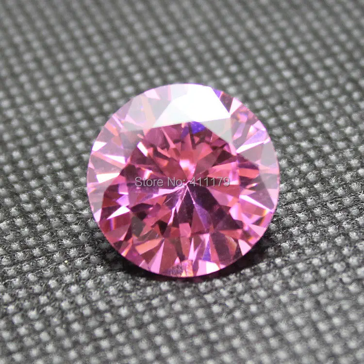 Round Shape Aaa Cubic Zirconia Cz Stone Pink Faceted Corundum Carved ...