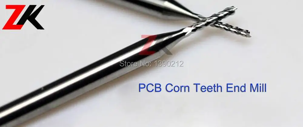 10pcs 3.175*1.1*7.0mm Corn Teeth End Mill, Milling Tools CNC Router ...