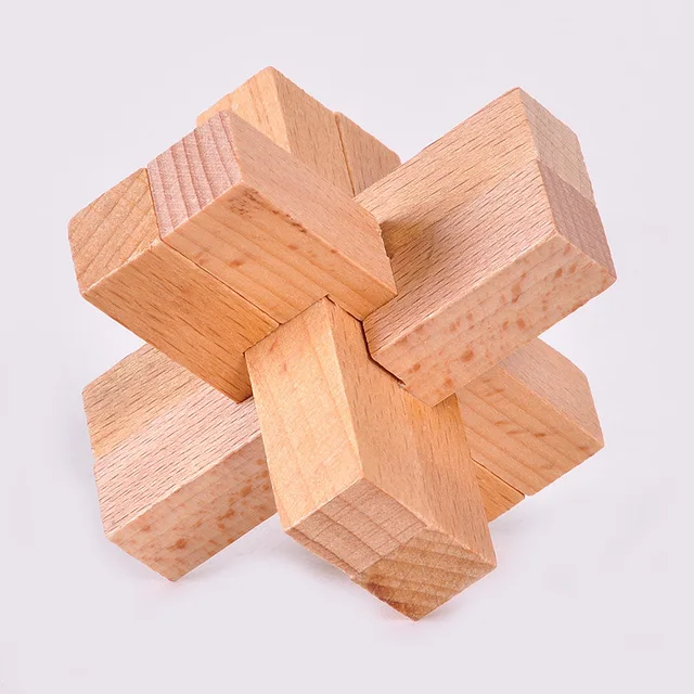 Six Sticks Classic Chinese Magic Cube Traditional Wooden Puzzle Toys 3d ...
