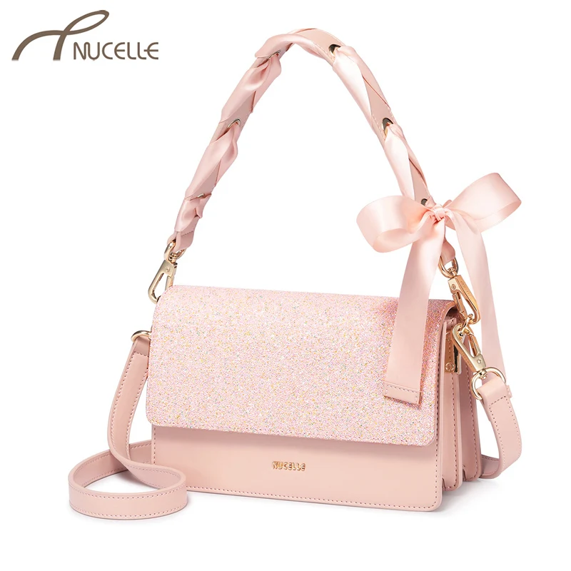 NUCELLE Brand Women's PU Leather Handbags Ladies Fashion Ribbons Tote ...