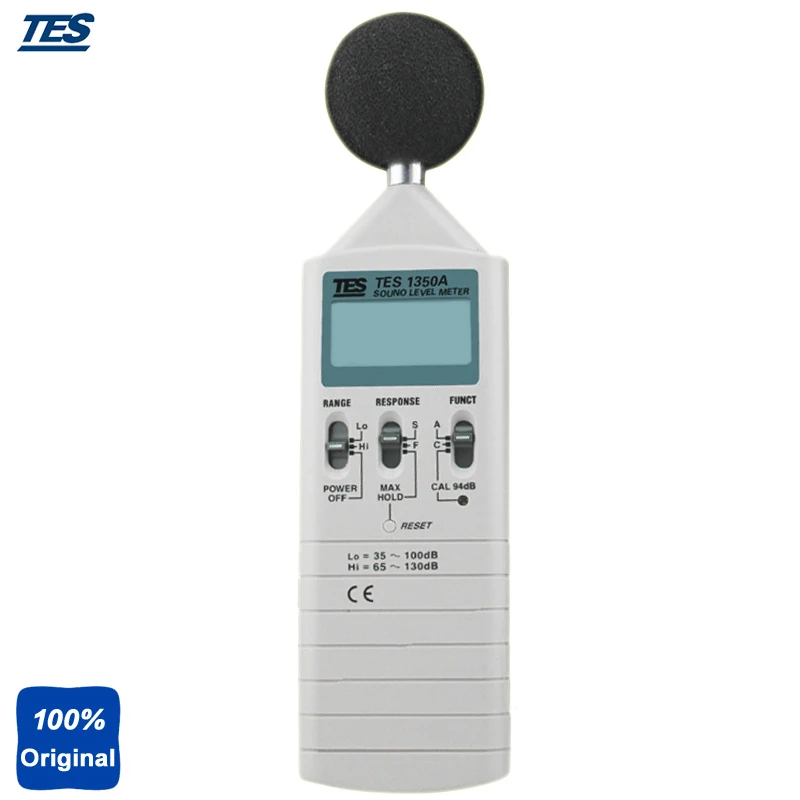 TES 1350A Precision Sound Level Tester Digital Noise Decibel Tester ...
