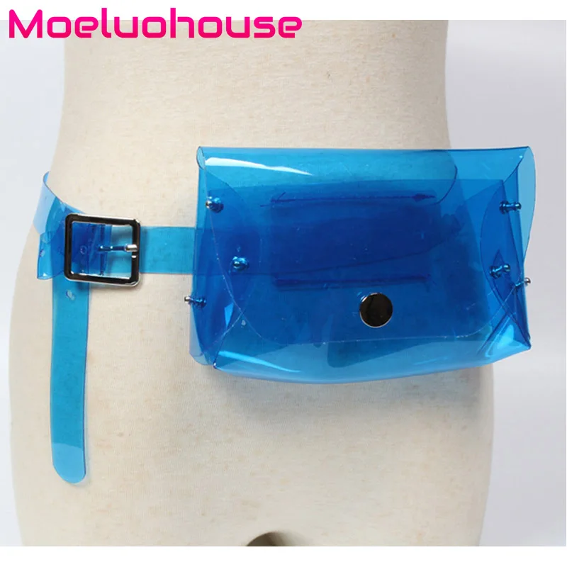 Moeluohouse mujer chica cintura transparente riñonera bolsa ajuste ...
