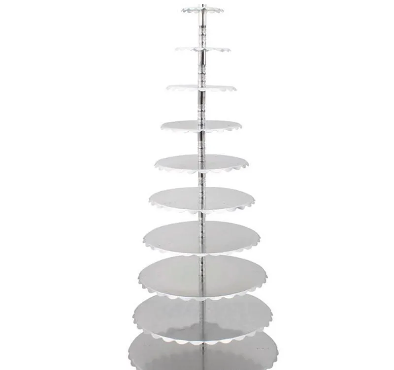 7 Tier Crystal Acrylic Round Cupcake Stand or clear perspex Cupcake ...
