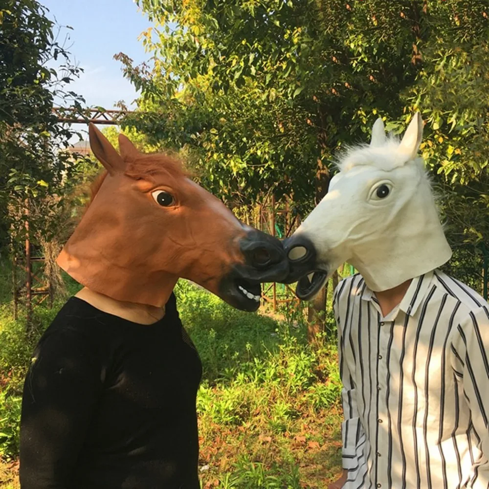Aliexpress.com : Buy New Years Horse Head Mask Animal Costume Toys ...