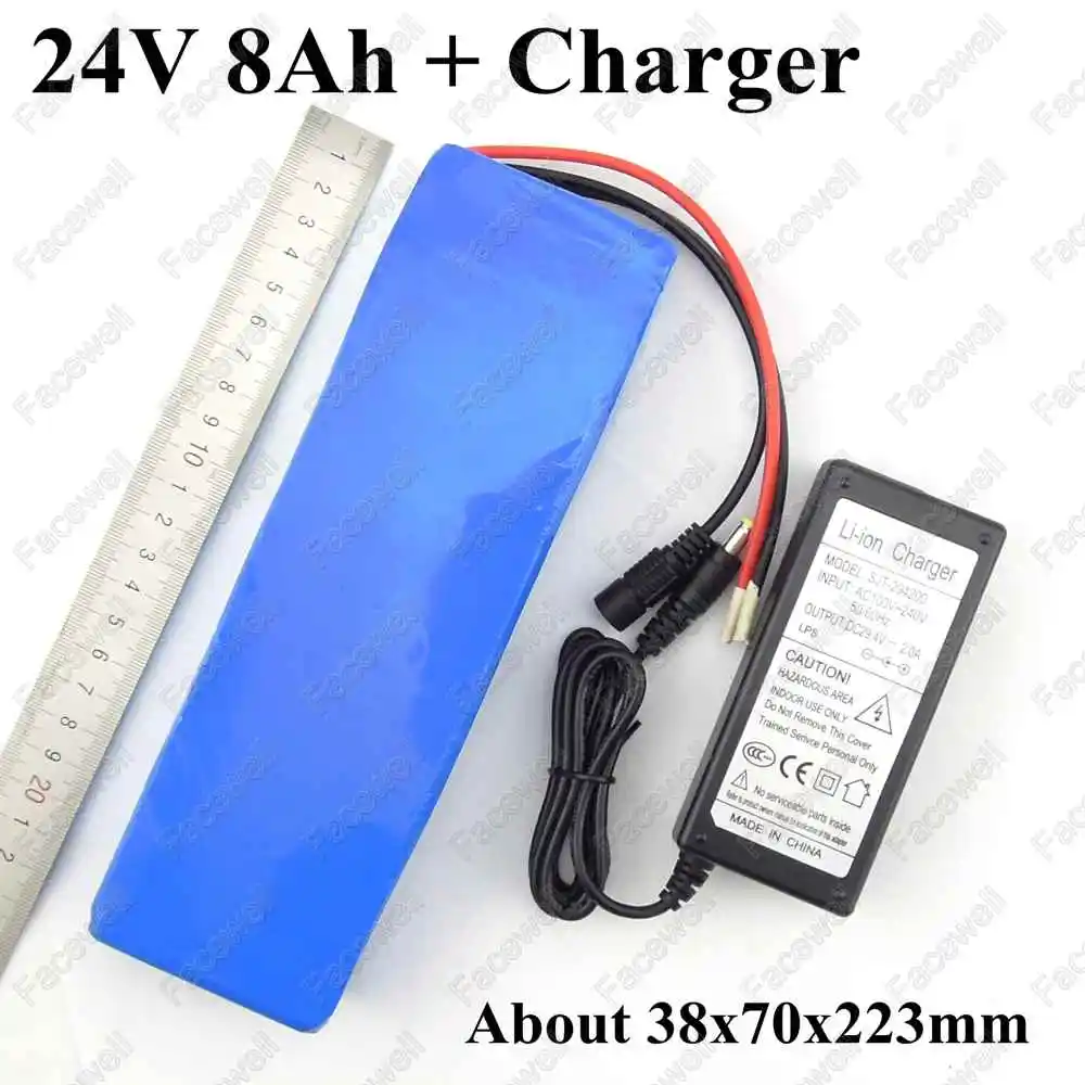 Brand 24v 8ah battery lithium 24v 8000mah li ion battery for e bike 24v ...