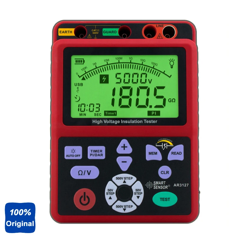 100 Original AR3127 Digital High Voltage Insulation Tester Insulation 100 Original AR3127 Digital High Voltage Insulation Tester Insulation