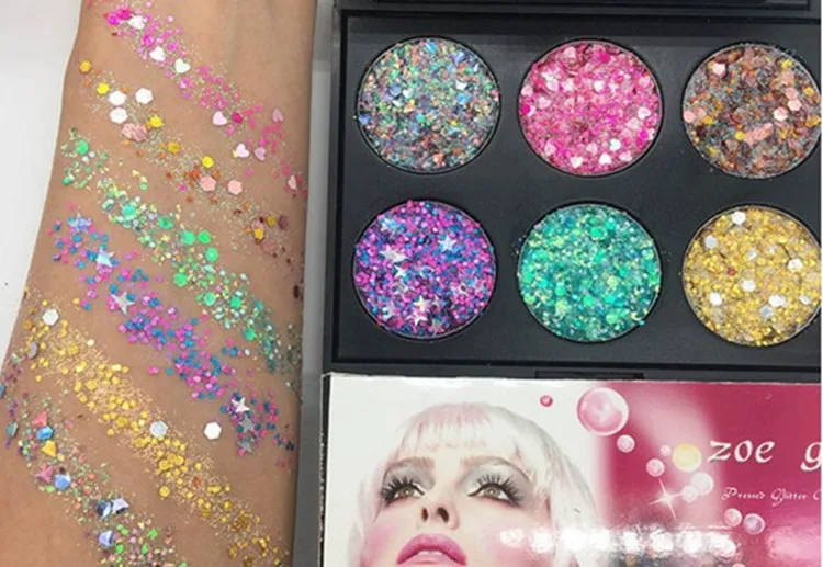 Diamond Golden Color Powder Glitter Eye Shadow Palette Shiny Eyeshadow ...