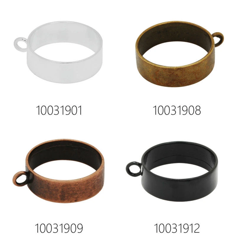 10pcs 29mm round open back bezel pendant,bezels for resin,pressed ...