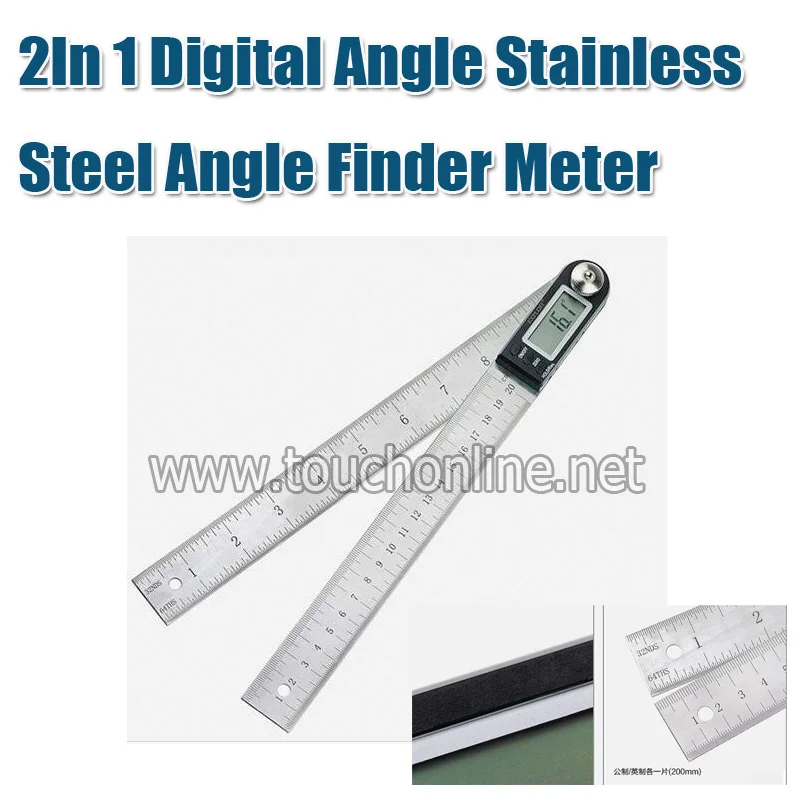 2In 1 Digital Angle Stainless Steel Angle Finder Meter with Locking ...