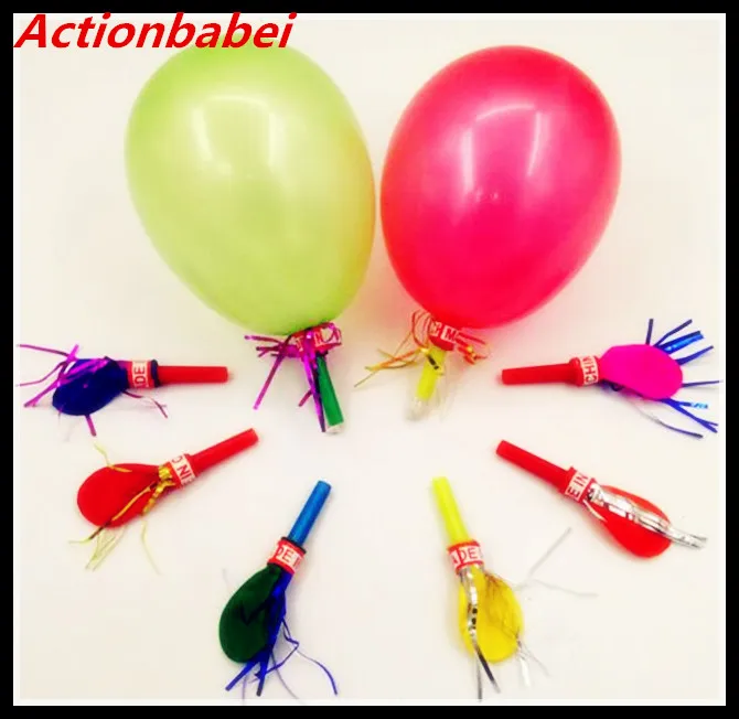 20 pcs Baby Balloons Blowouts Noise Makers,Kids Birthday Whistle ...