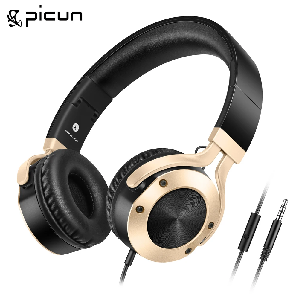 PICUN I9 Foldable HIFI Stereo Heavy Bass Headsets Music Wired Gaming ...
