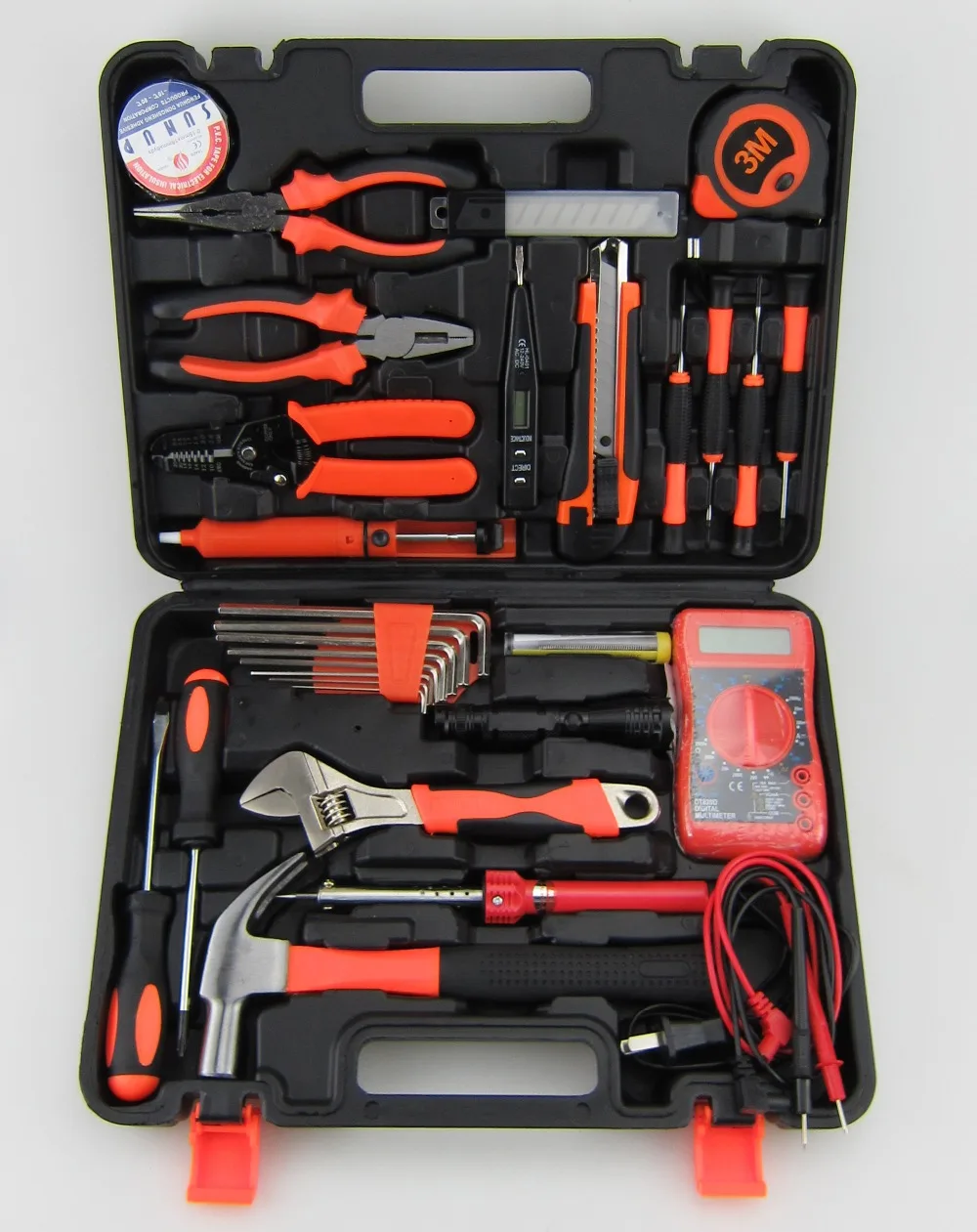 hand tool sets for electrician includes multimeter/sppon/solder wire ...