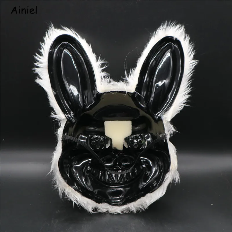 Bloody Horror Rabbit Scary Mask Halloween Cosplay Plush Toy Animal Mask ...