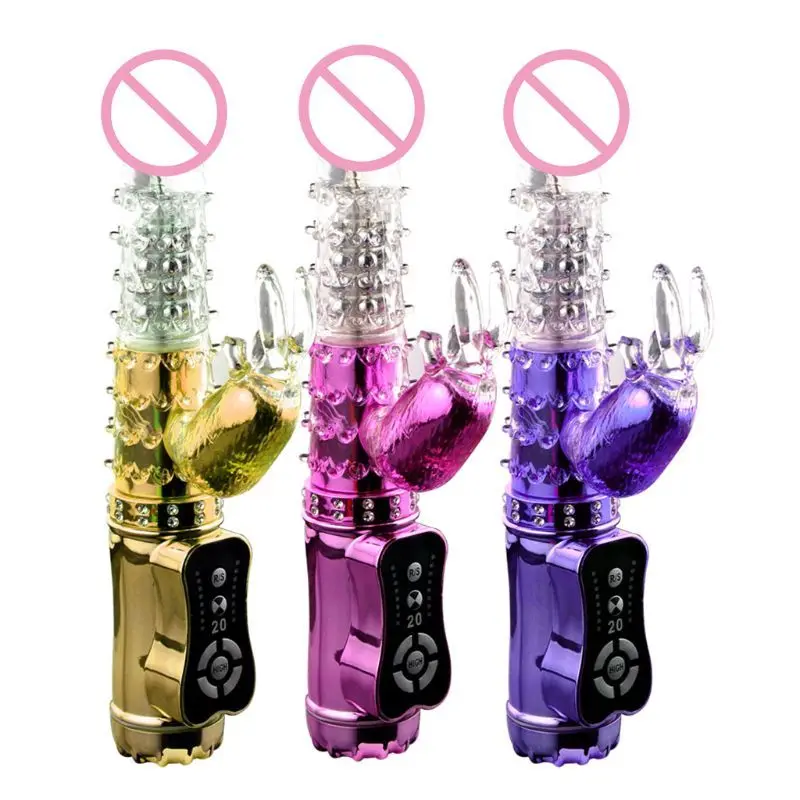 Dual Motors G Spot Vibrator With Rotating Bead Clitoral Stimulator