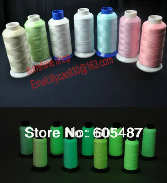 Polyester Luminescent embroidery thread luminous yarn 1000m/pcs glow in ...