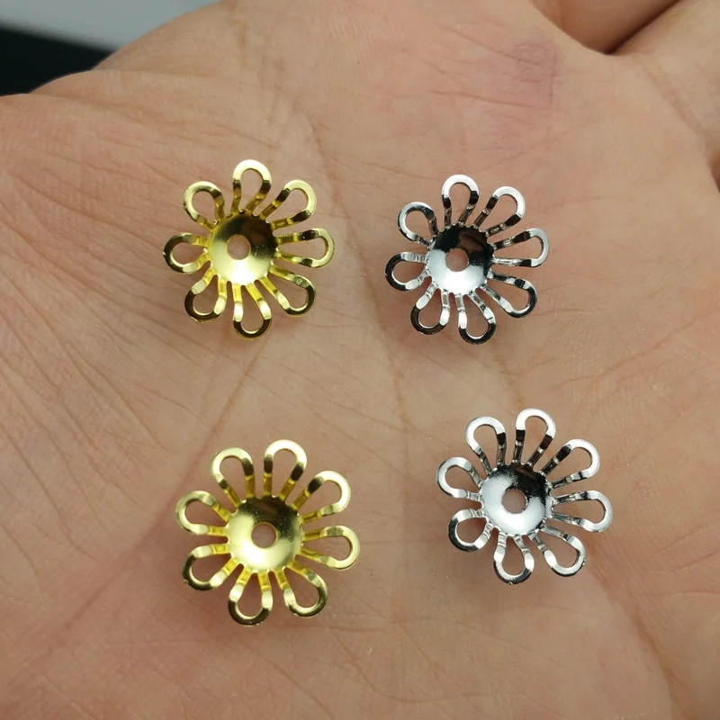 20 Pieces / Lot 15mm Copper Filigree Flower Jewelry Diy Components ...