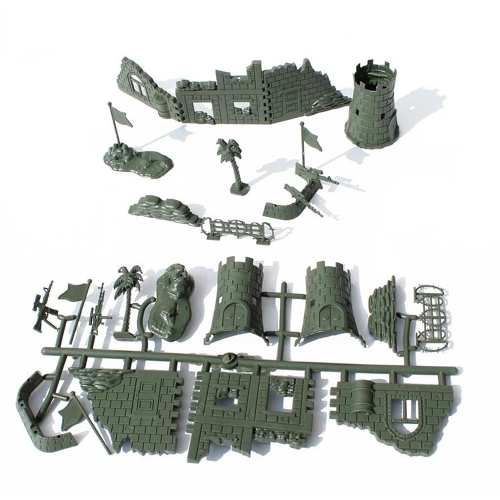 Plastic Army Base Set World War II Army Men Solider Accessories ...