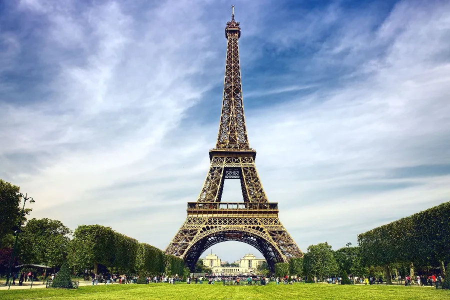 DIY frame France Paris City Eiffel Tower, Clouds Landscape Scenery ...