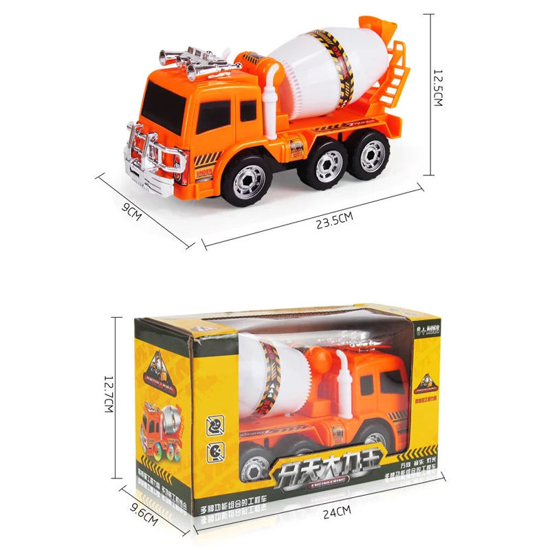 1 Pc Music Electronic Toys Vehicle Cement Mixer Truck Agitator Truck ...