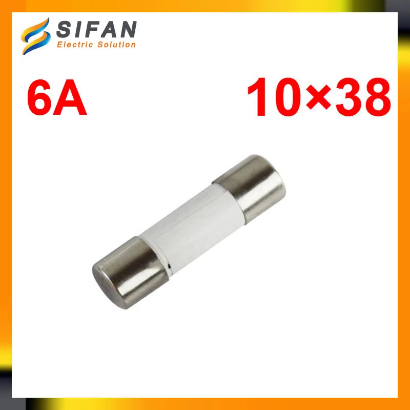 5pcs/Lot 6A Ceramic fuse 10mmx38mm 10*38 10X38 TC013|ceramic fuse|6a ...