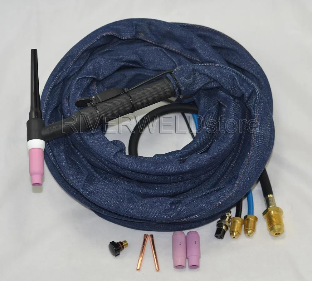 WP 18K 25 25 Foot 7.6 Meter Water Cooled 350Amp TIG Welding Torch ...