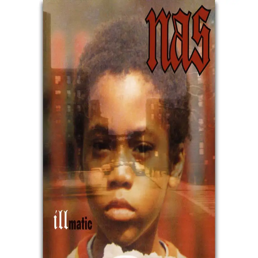 S2272 Album Cover Illmatic Nas Rap Hip Hop Music Rapper Star Wall Art ...