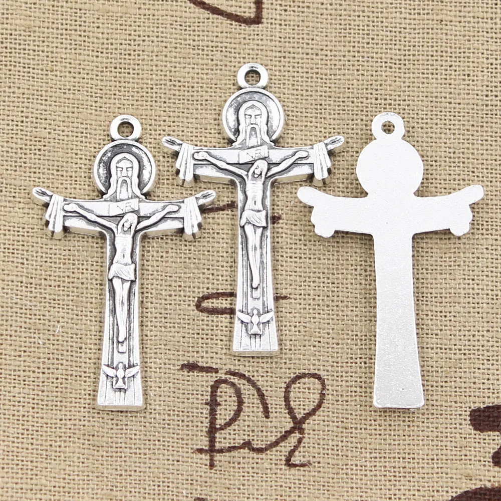 8pcs Charms God Cross Jesus 40x24mm Handmade Pendant Making Fit,vintage ...
