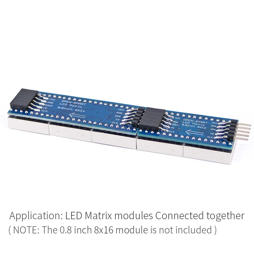 Red /Yellow /Green /Blue LED Dot Matrix 0.8 inch 8 * 24 Cascadable ...