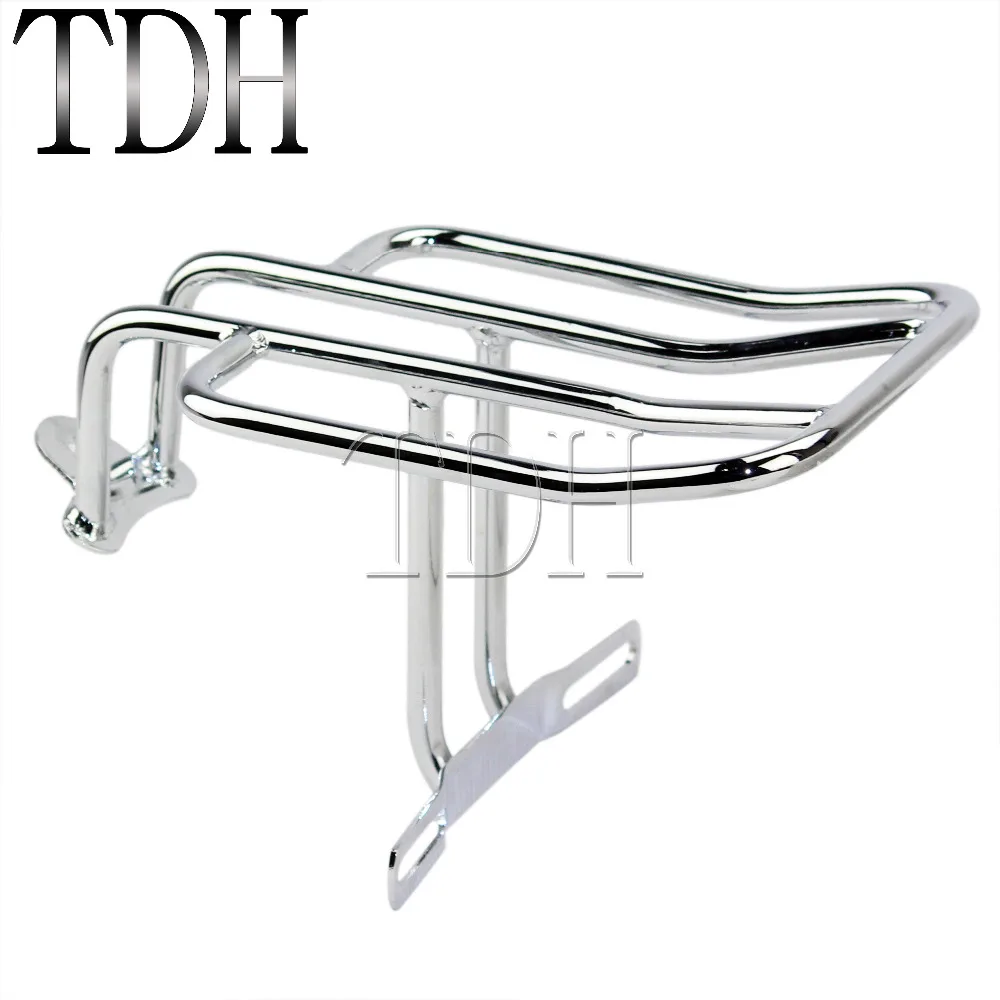 Chrome Motorcycle Luggage Rack For Solo Seat Harley Sportster 883 1100 ...
