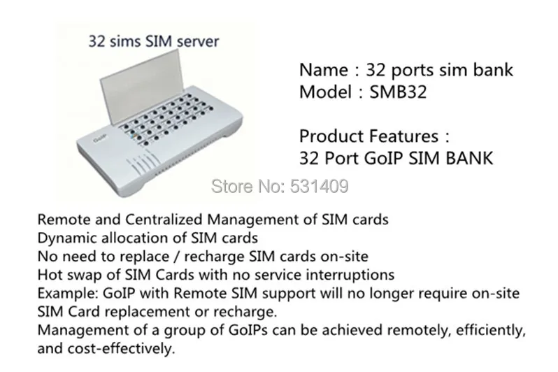 Dbl Sim Bank Smb32 Server,32 Sim Cards Smb32 Remote Sim Cards Manage ...
