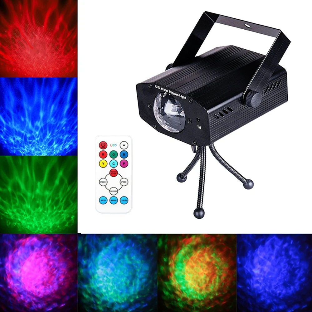 LED Water Ripples Laser Projector Sound Activated Strobe Stage lighting ...