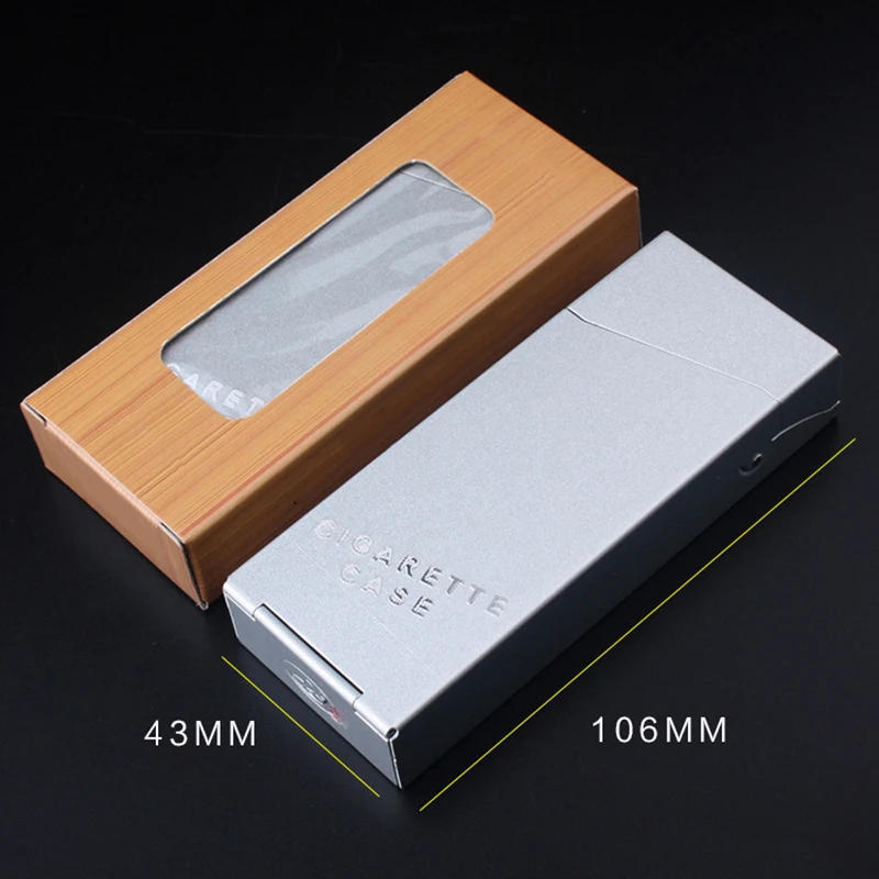 Narrow Pipe Personality Women Cigaret Slim Metal Case Cigarette Box ...