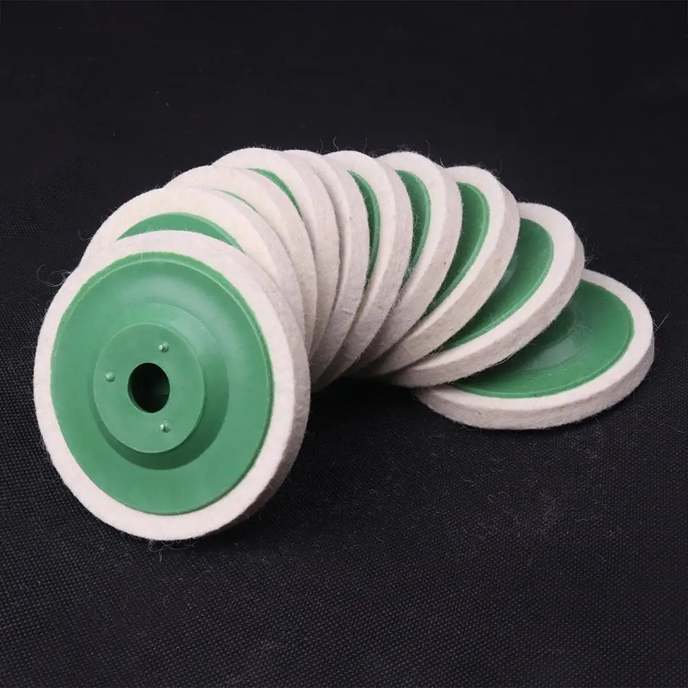 Hot-Sale-5-10Pcs-98mm-Round-Polishing-Wheel-4-Inch-White-Wool-Polishers ...