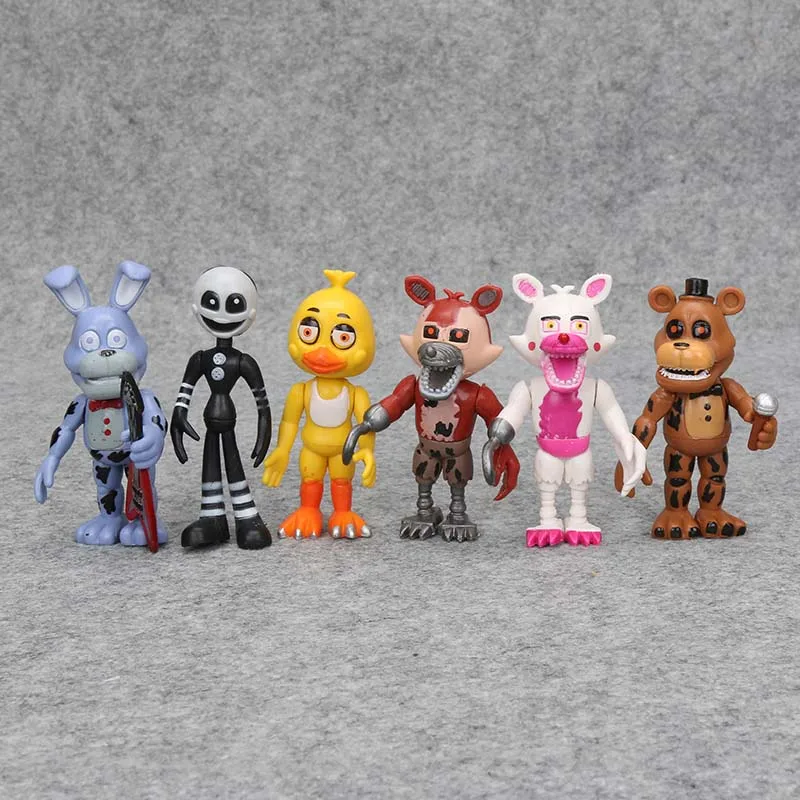 6Pcs/set Five Nights At Freddy's fnaf Baby Funtime Foxy Funtime Freddy ...